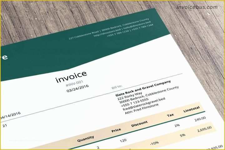 Invoice HTML Template Bootstrap Free Download Of Invoice HTML Template ...