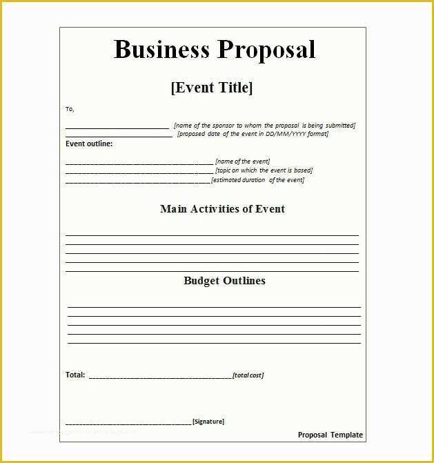 Job Proposal Template Free Word Of 30 Business Proposal Templates 