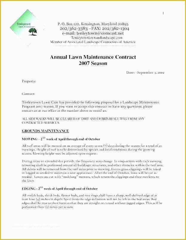Lawn Care Business Plan Template Free Of Lawn Service Proposal Sample Awesome Care Bid Template 