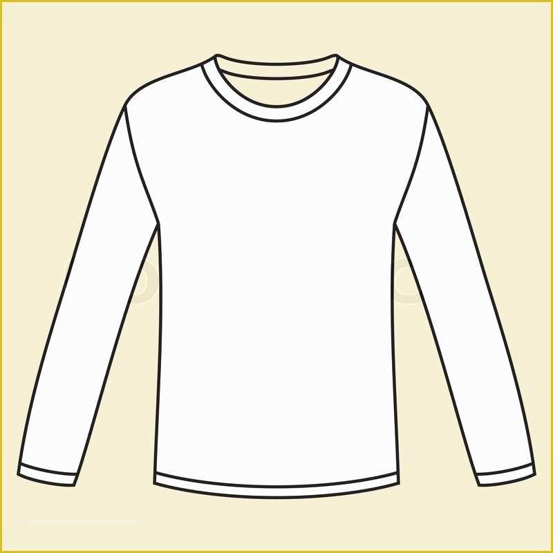 Long Sleeve T Shirt Template Vector Free Of White Long Sleeve Tshirt 