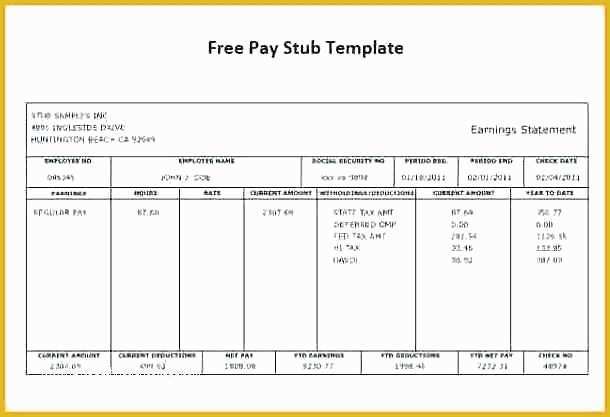 Make Paycheck Stubs Templates Free Of Create A Pay Stub With Intuit 