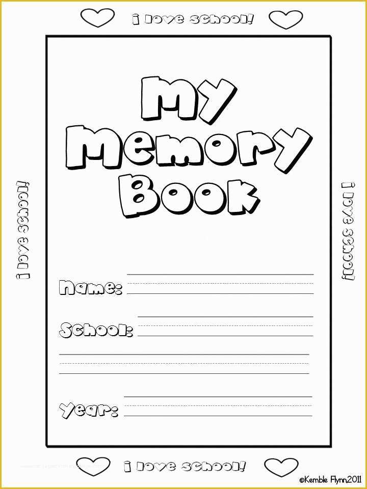 Free Printable Memory Book Templates Pdf Printable Templates