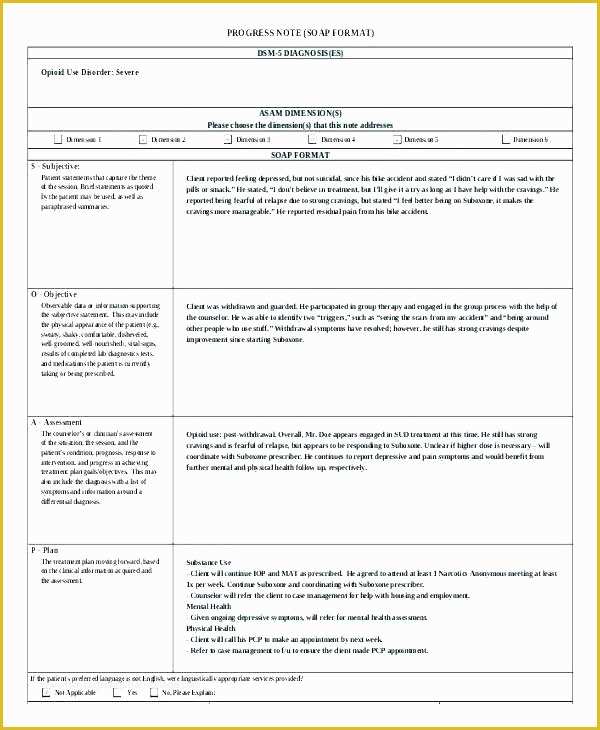 Mental Health Clinical Notes Examples