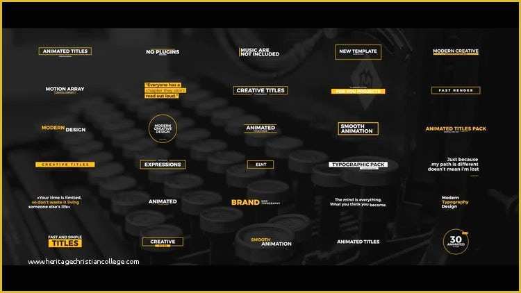 Motion Title Templates Free Of 30 Animated Titles After Effects Templates Heritagechristiancollege