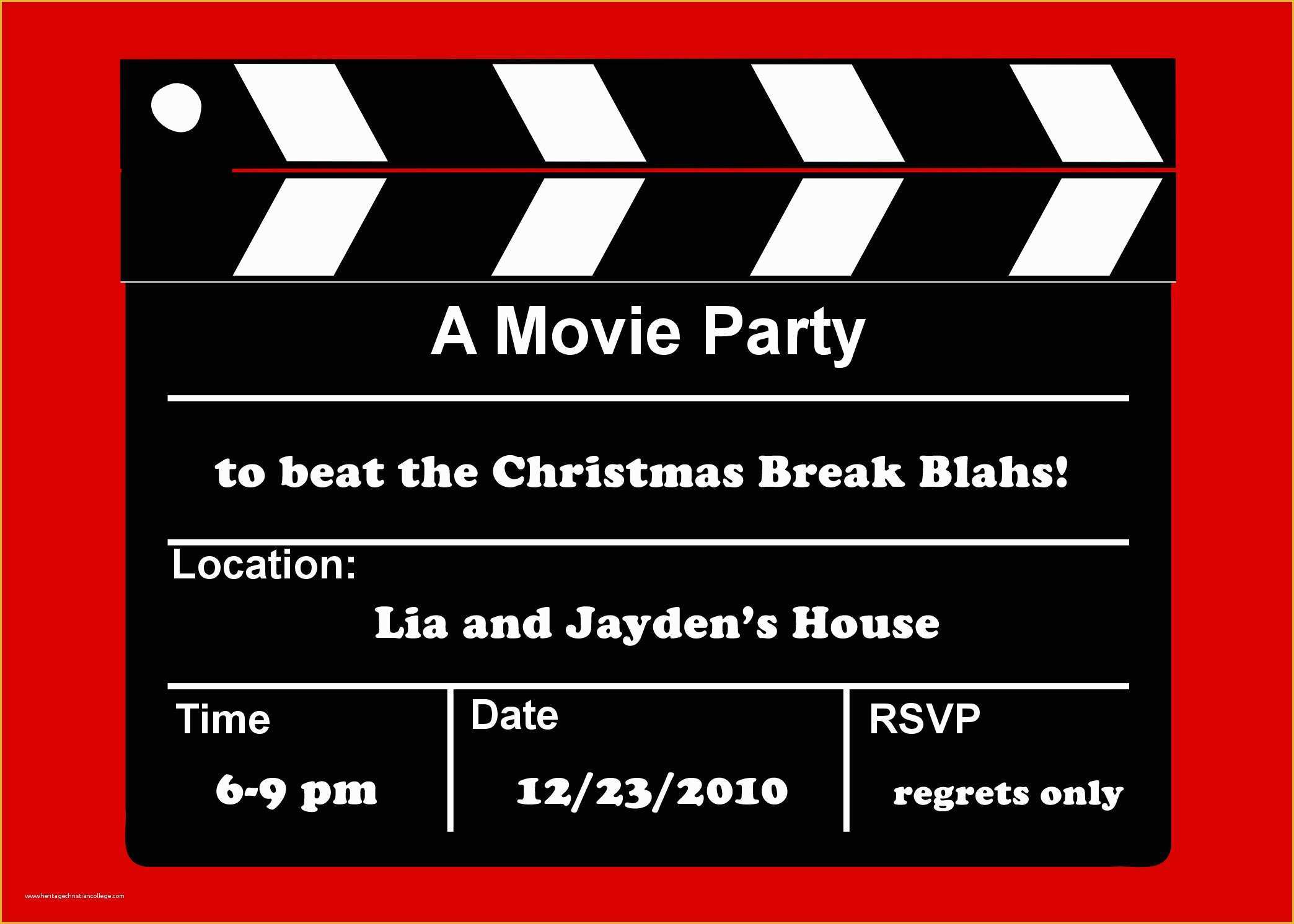 Movie Party Invitations Free Template Of Birthday Party Invitation Movie Party Invitations Free Template Of Birthday Party Invitation