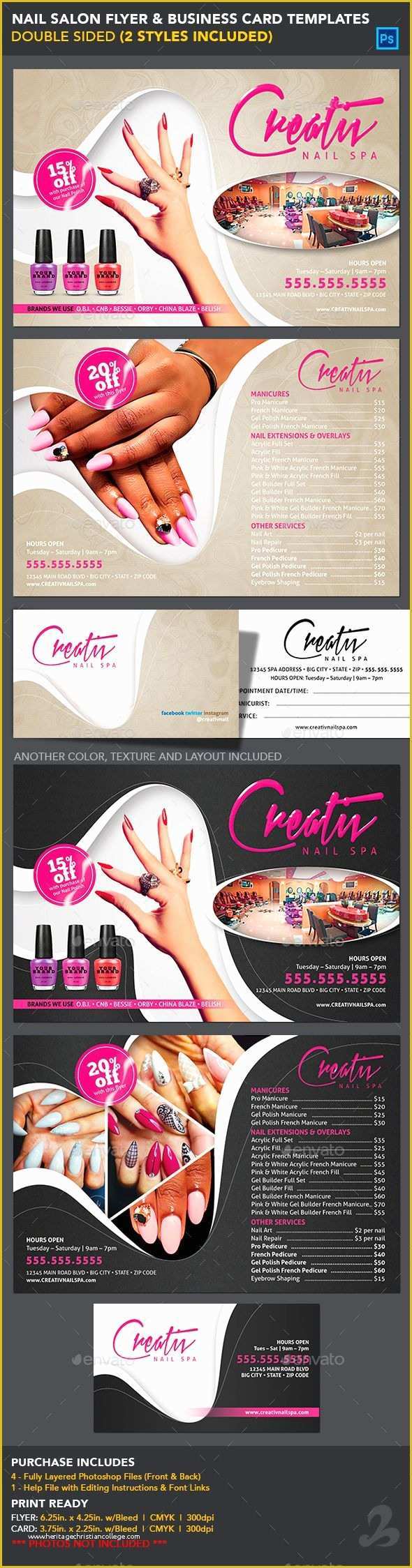 Nail Salon Brochure Templates Free Printable Word Searches