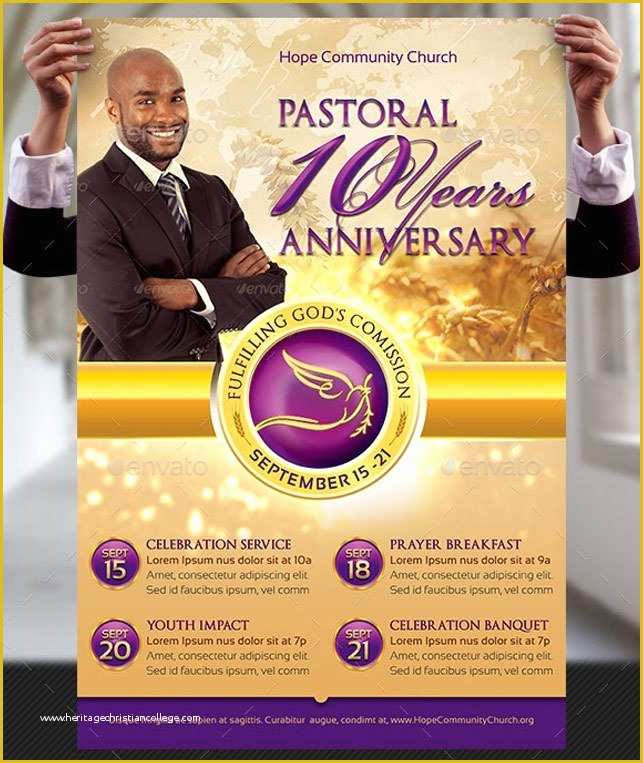 Pastor Anniversary Flyer Free Template Of Clergy Anniversary Flyer And 
