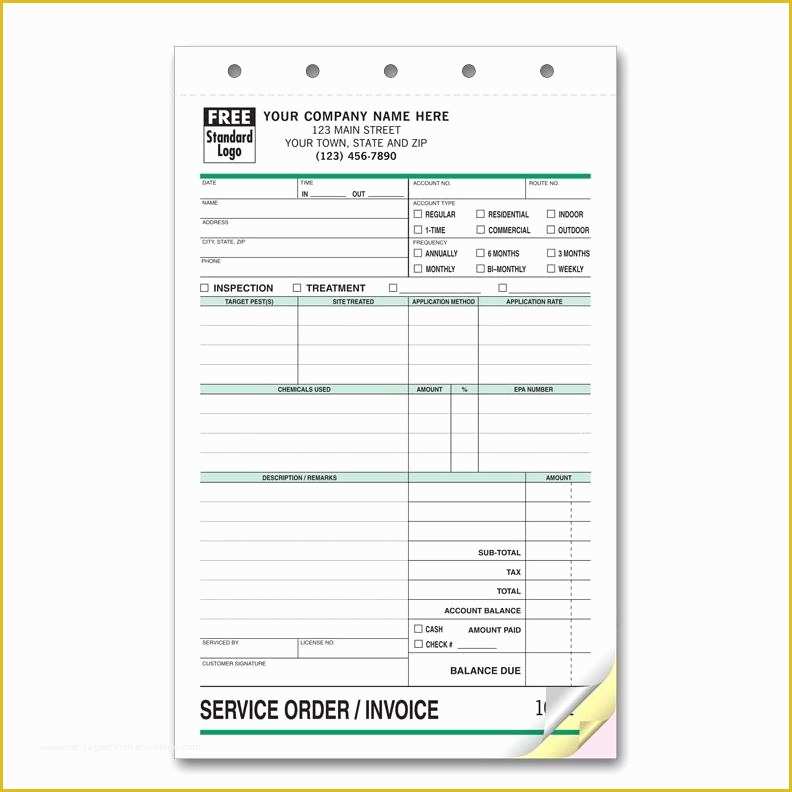 Pest Control Invoice Template Free Of Pest Control Invoice Forms Work Order Proposal