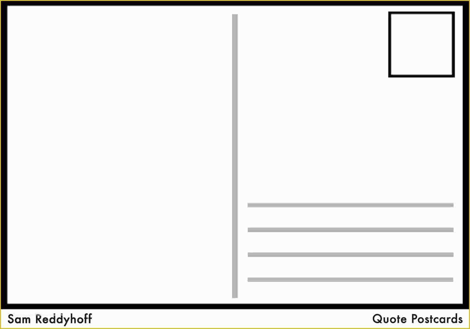 Double Sided Postcard Template Double Sided Postcard Template
