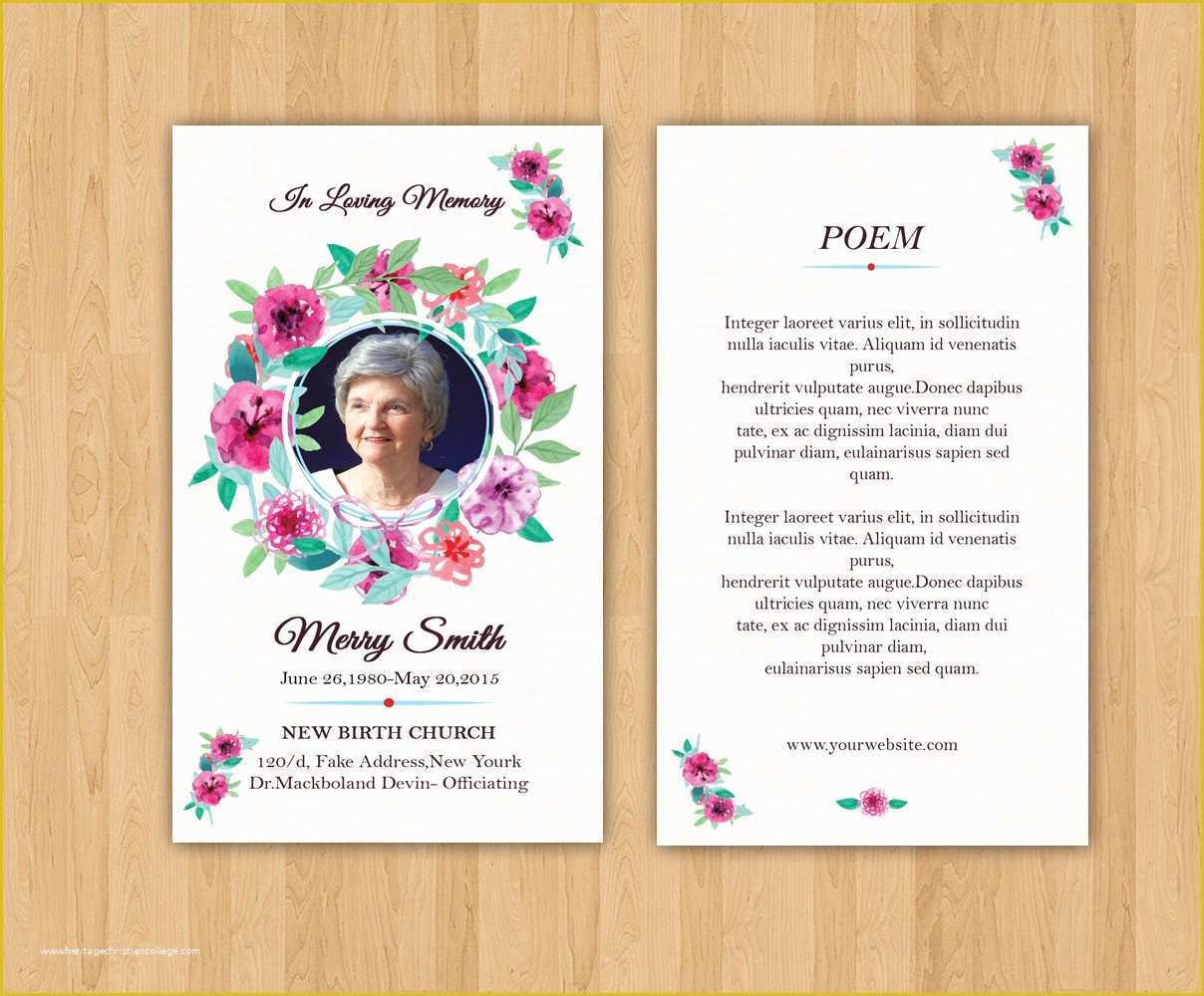Prayer Card Template Free Of Funeral Prayer Card Template Editable Ms 