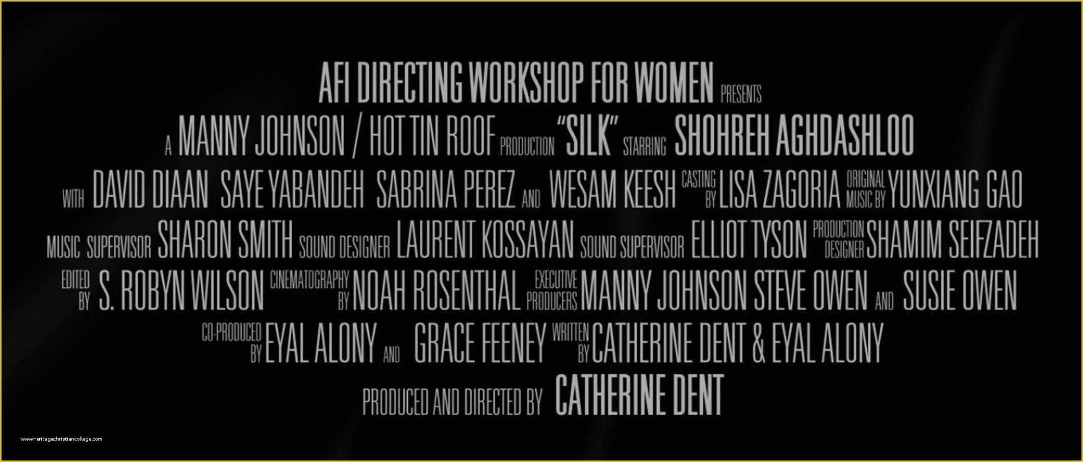 Film Credit Template Premiere Printable Templates