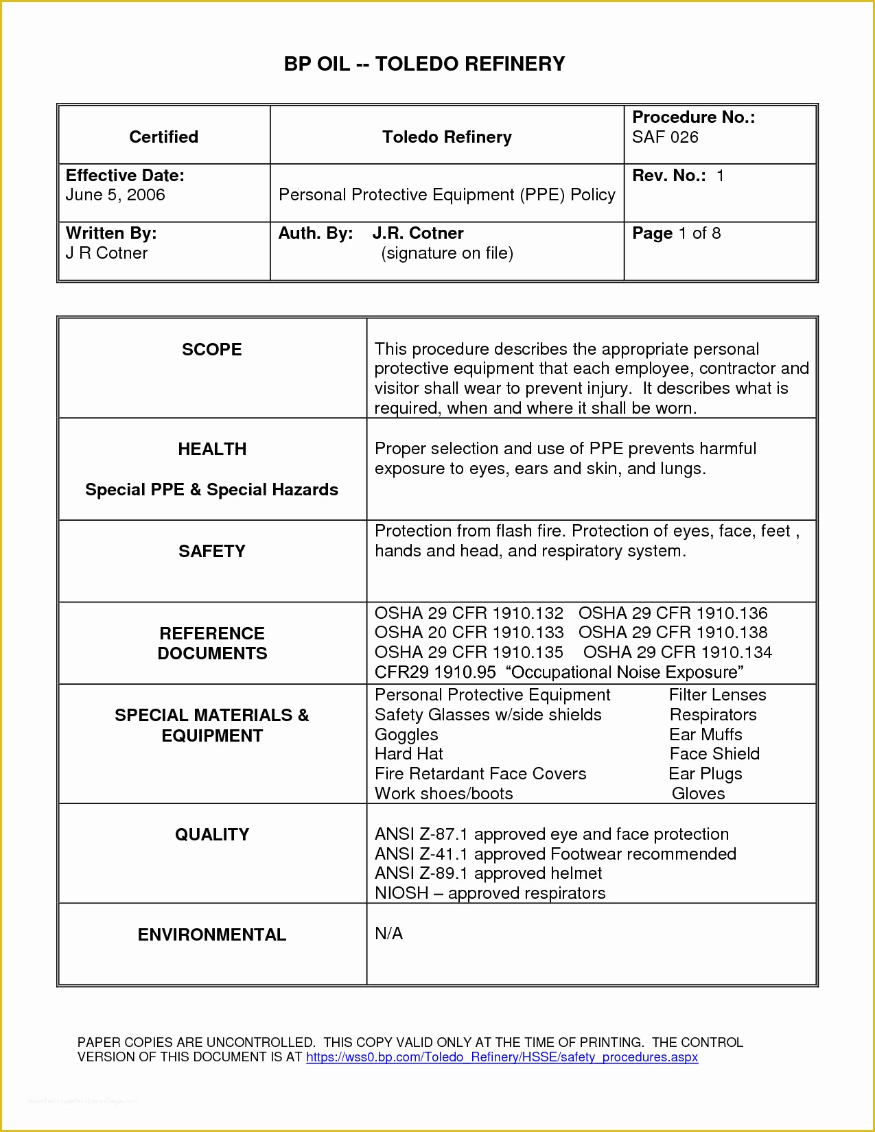 Standard Operations Manual Template