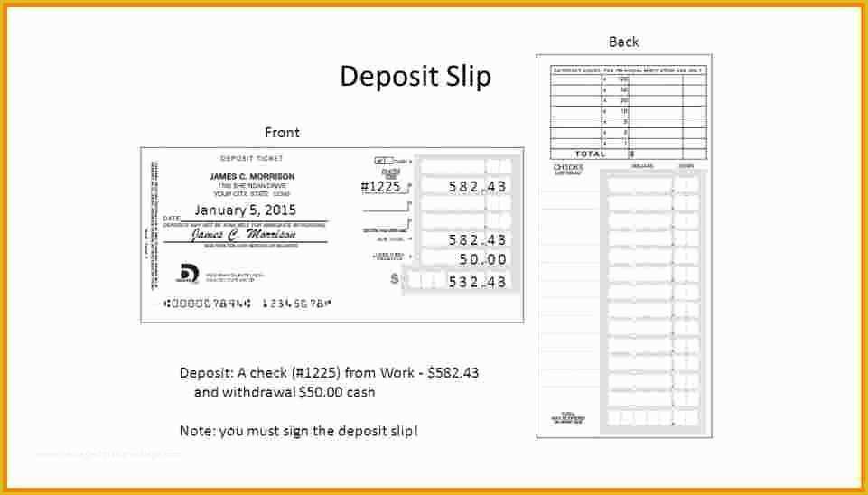 Quickbooks Deposit Slip Template Free Of 10 Quickbooks Deposit Slip 