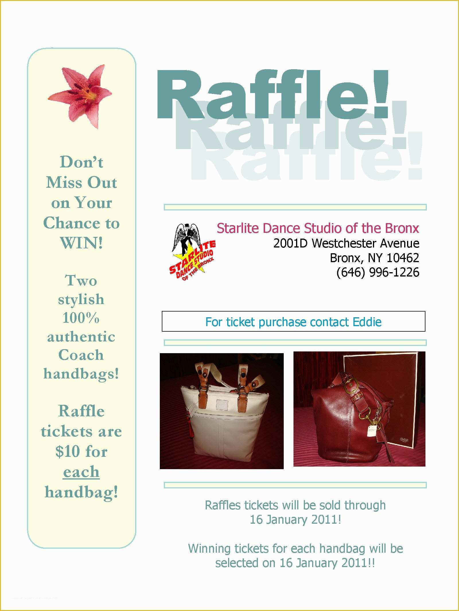 Raffle Flyer Template Free Of Quilt Raffle Flyer And Tickets For 