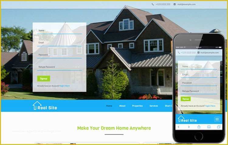 Real Estate Website Templates Free Of 25 Bootstrap Real Estate 
