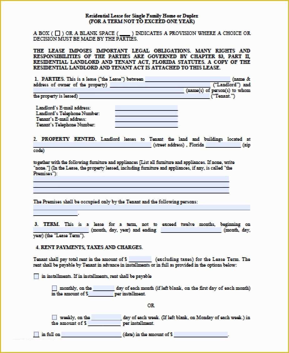 Rental Agreement Template Florida Free Of Sample Month To Month Lease 