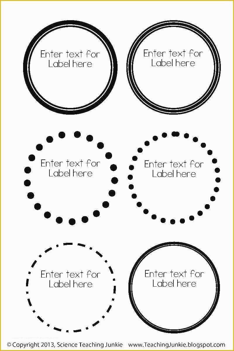 Round Label Template Free Of Chalkboard Round Labels 2 5 Text Editable 