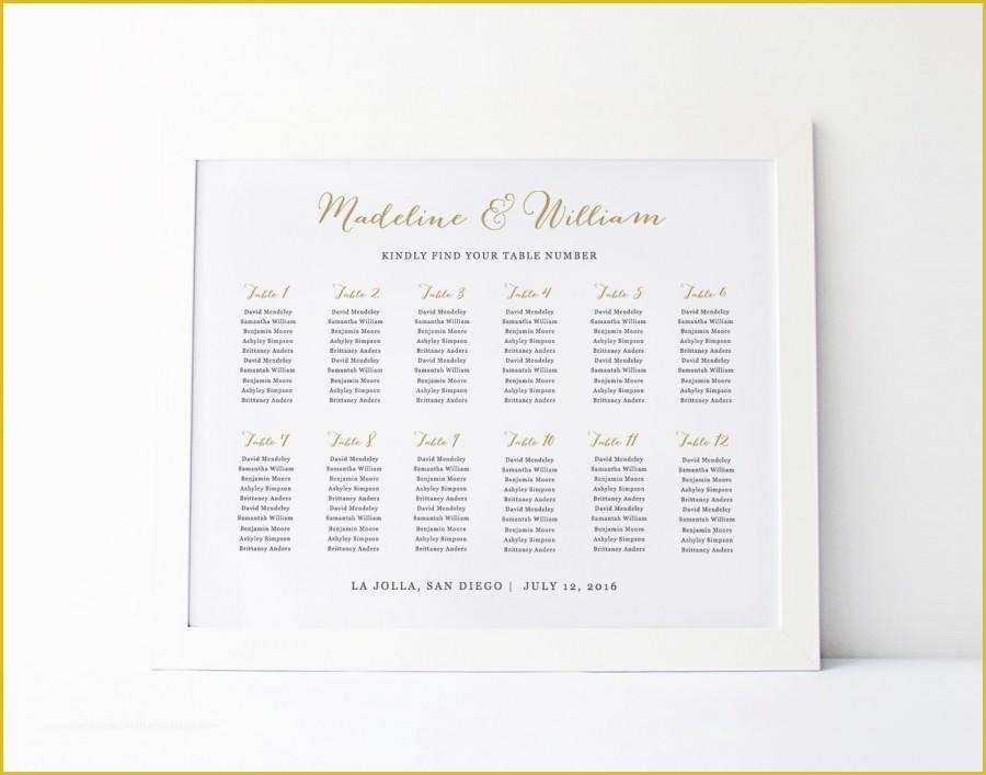 Seating Chart Cards Template Free Of Table Seating Chart Template 