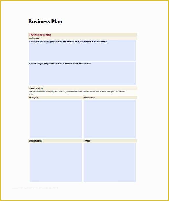 Short Business Plan Template Free Of Small Business Plan Template 15