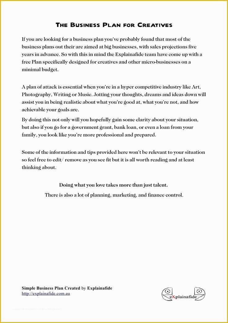 Simple Business Plan Template Free Of Best 25 Simple Business Plan 