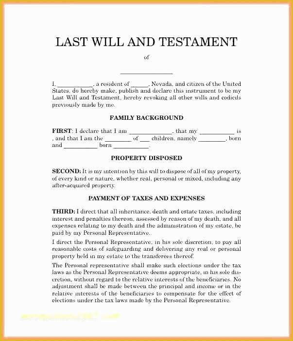 Simple Will Template Free Of Printable Living Will Form 