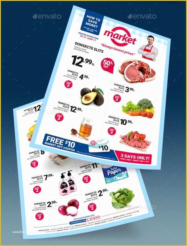Supermarket Flyer Template Free Of 20 Grocery Flyer Templates Printable 