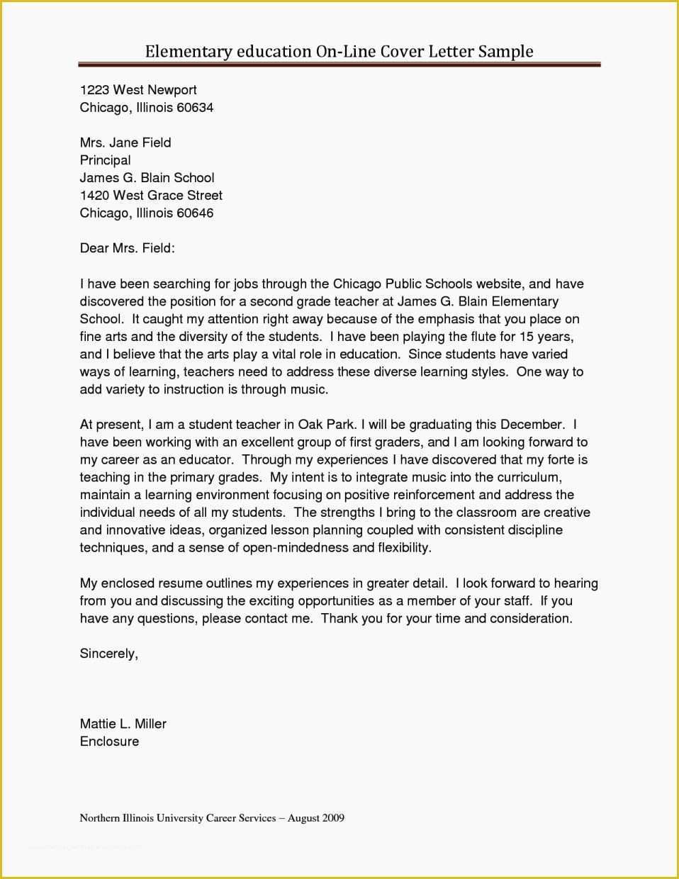 Teacher Cover Letter Template Free Of Experienced Teacher Cover Letter 