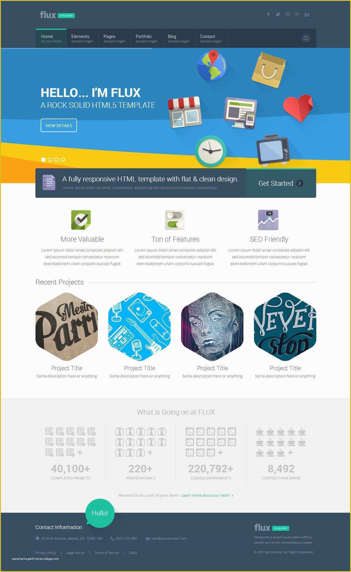 Themeforest Website Templates Free Download Of Flux Flat Corporate HTML 