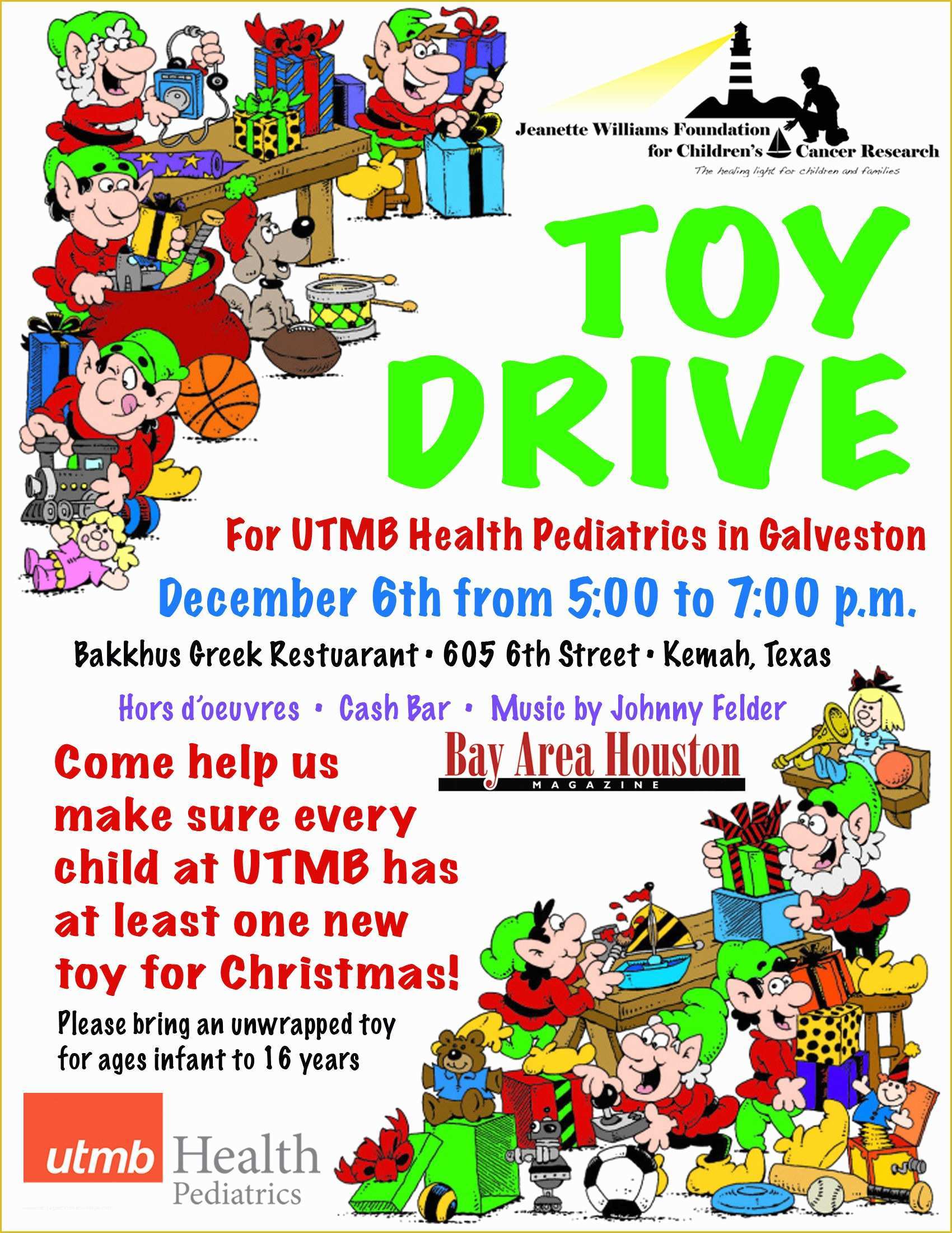 Toy Drive Flyer Template Free Of Christmas In Kemah Tx Kicks F Friday 