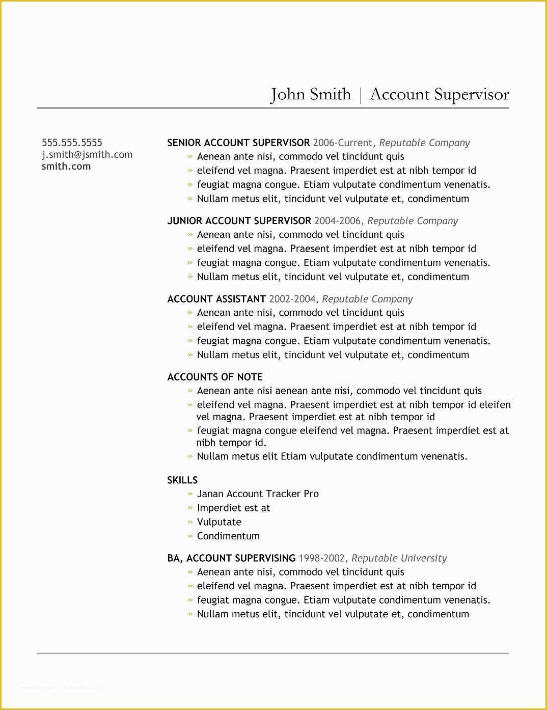 What Is The Best Free Resume Template Of What Is The Best Website To 