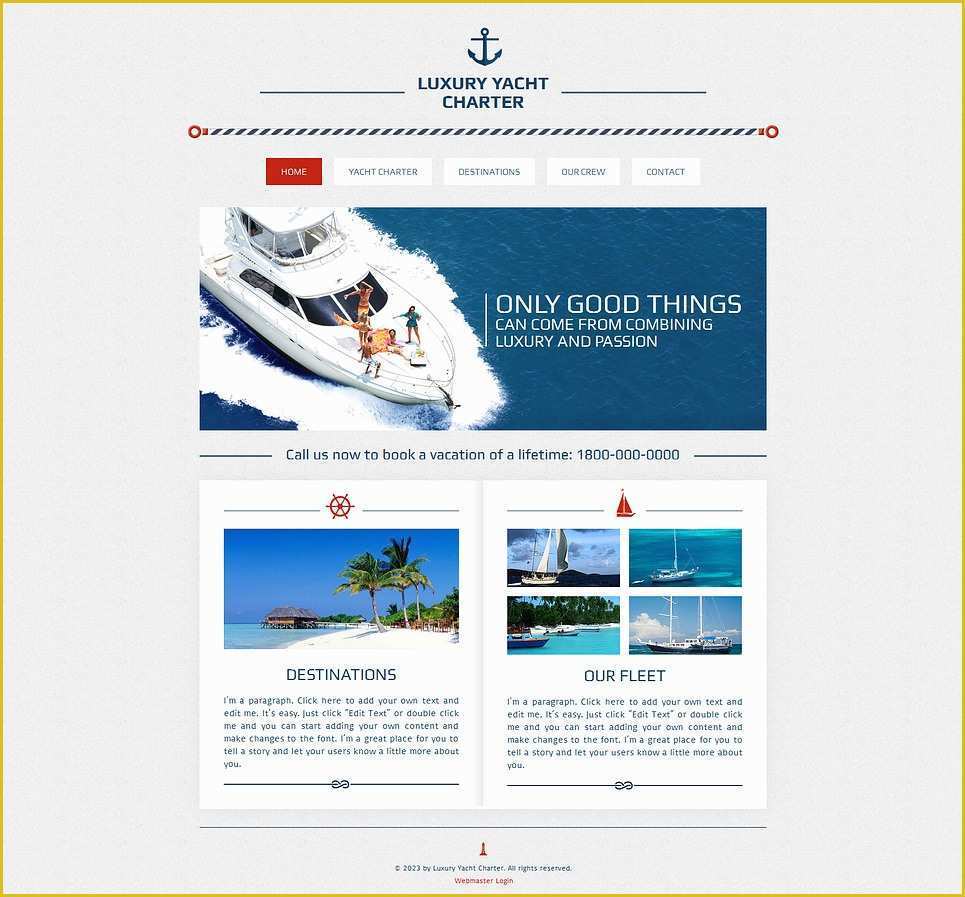Wix Templates Free Download Of Yachting Wix Website Template 