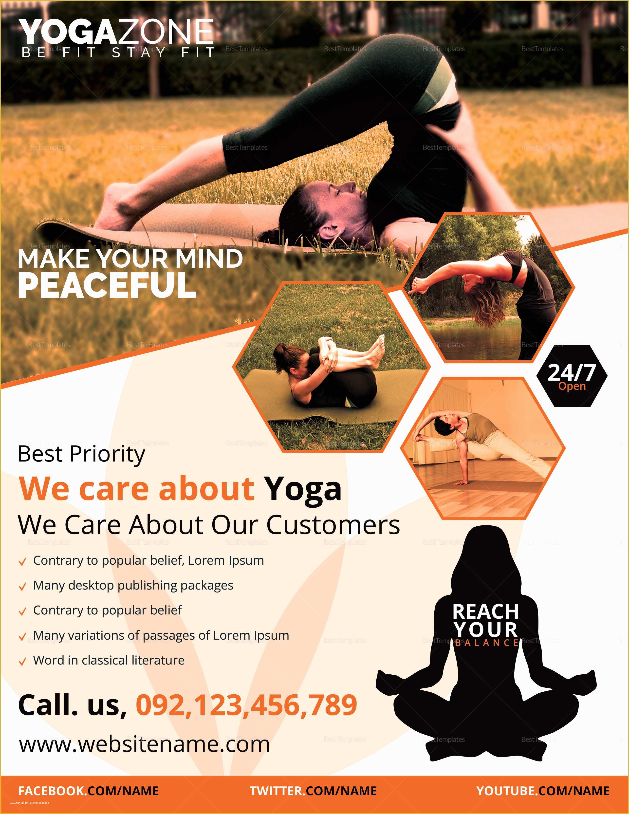 Yoga Flyer Template Word Free Of Yoga Practitioner 